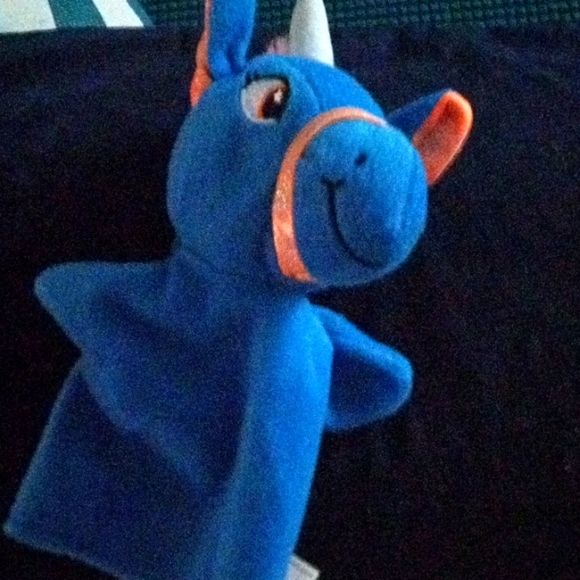 Little Me | Toys | Blue Unicorn Hand Puppet | Poshmark